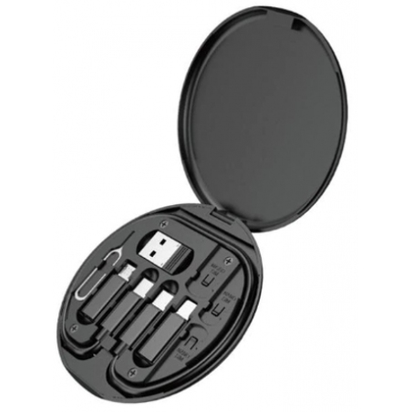 Set van allerlei USB converter adapters in een handig opberg doosje