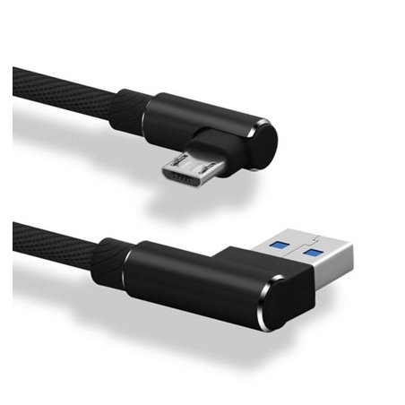 USB kabel met Micro-USB aansluiting in een 90 graden haakse hoek